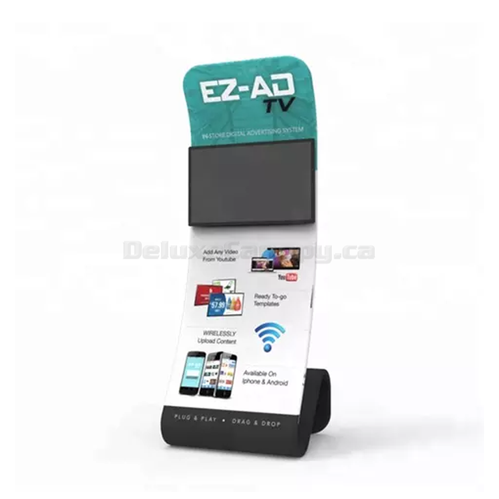 Trade Show Literature Media Stand | Exhibit Tablet Fabric Stands ...